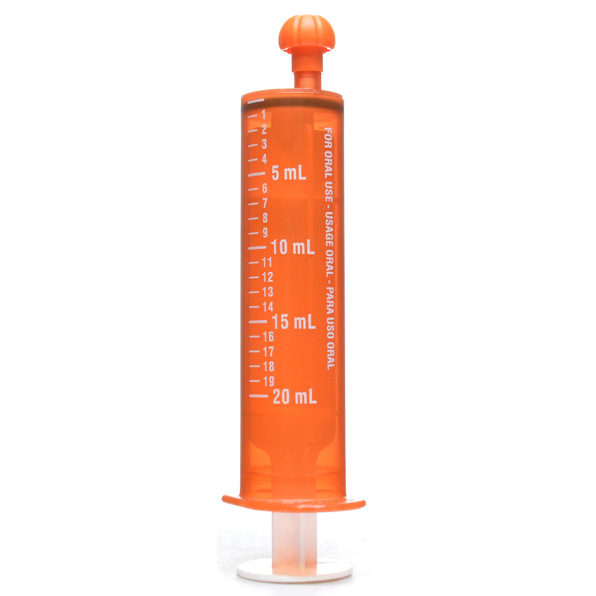 Syringes, Oral Dispensing (Amber w/ Orange Tip Caps, 20 mL) | SpecializedRx